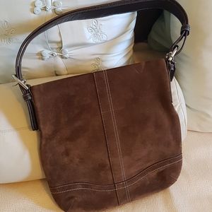 Coach | Bags | Coach Brown Suede Bag | Poshmark